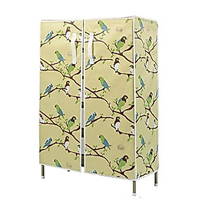 DINGZZ Shoe Rack, Double Door Oxford Cloth Washable Dustproof Shoe Rack Shoe, 60X30X97CM