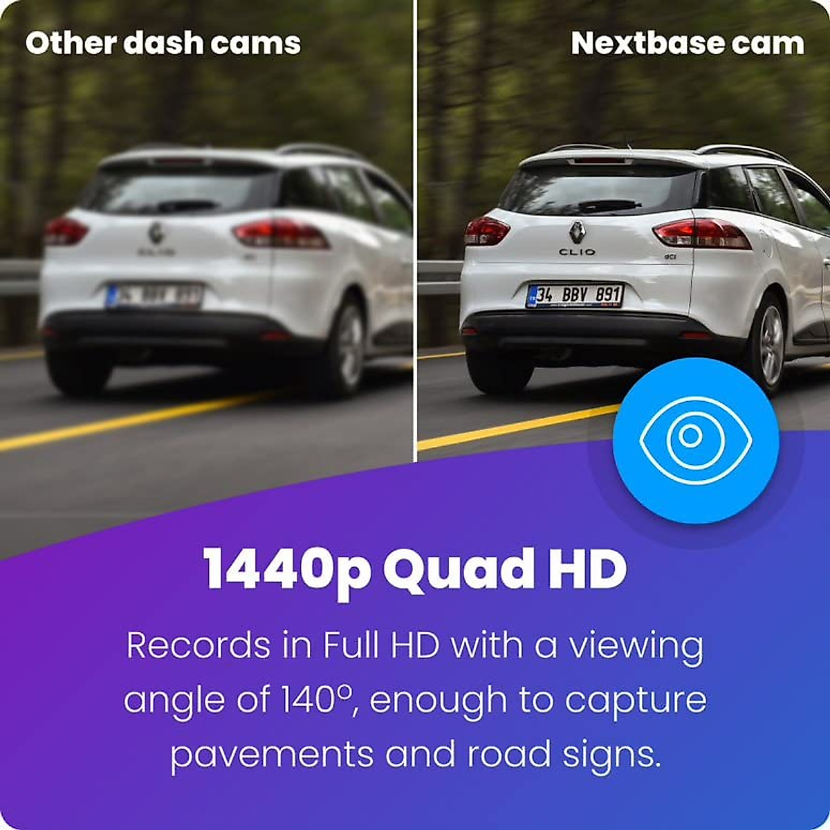 Nextbase 422GW Dash Cam - 1440p HD Recording in Car Camera - Wi-fi GPS Bluetooth Alexa Enabled - Parking Mode - Night Vision - Loop Recording - Automatic Power and Crash Detection
