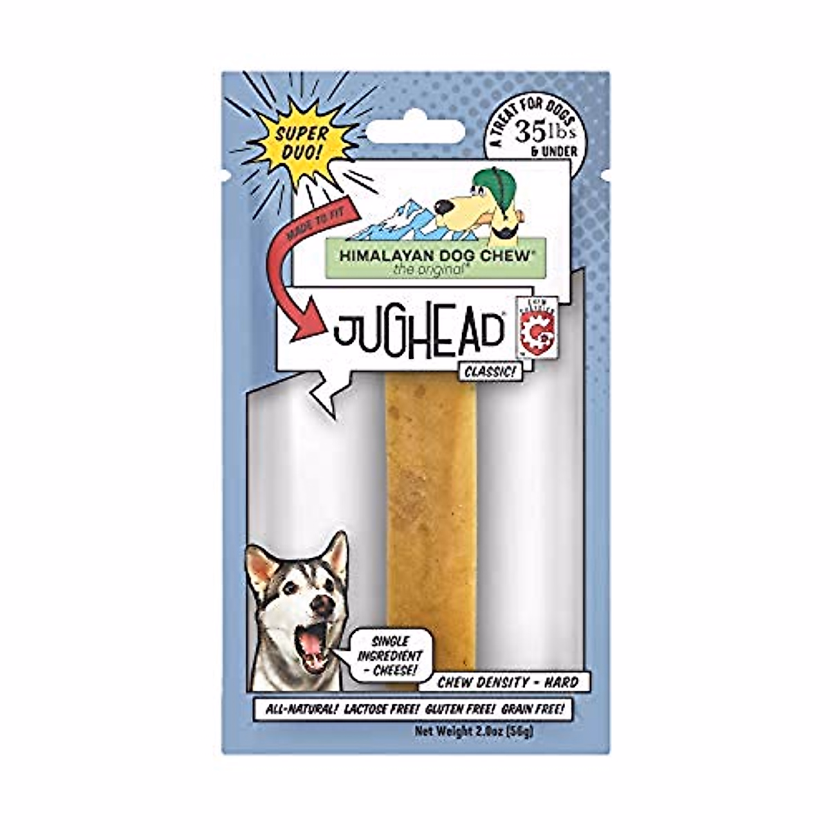 Himalayan Pet Supply Jughead Super Cheese Chew Insert, 100% Natural, Long Lasting, Gluten Free, Healthy & Safe Dog Treats, Lactose & Grain Free, Protein Rich, Dogs 35 lbs and Under, Small