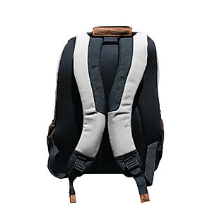 Retro Punk-Style Canvas Backpack (Grey w/Angel Decal)