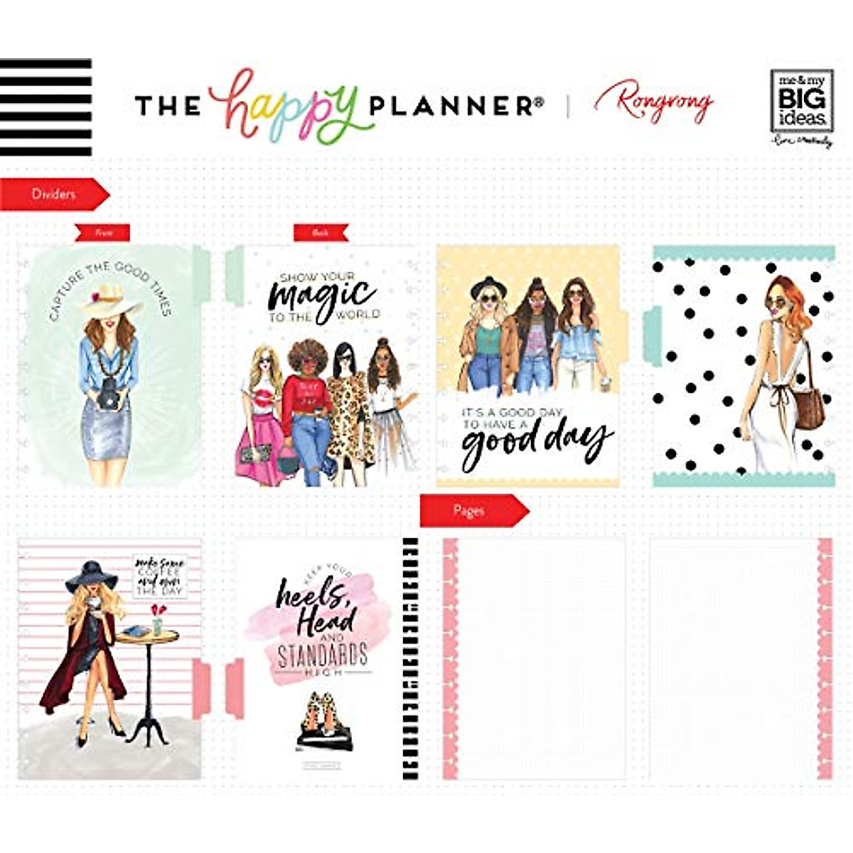 ME & MY BIG IDEAS HAPPY PLANNER NOTEBK B/W STRIPE