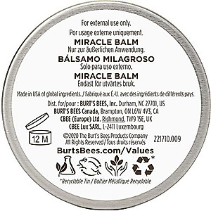 Burt's Bees 100% Natural Origin Goodness Glows Miracle Balm, Hydrates and Softens Dry Skin From Head To Toe, 0.6 Ounce Tin