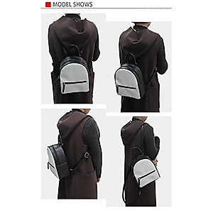 Freewander Cartoon Printed Pu Leather Mini Backpack, Ladies Kids Casual Outdoor Shoulder Strap Small Backpack, Adjustable Shoulder Straps, Cute Cartoon Colorful Mushroom Print