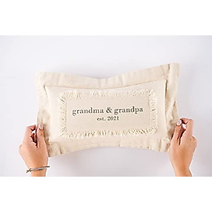 Mud Pie 2021 Grandparents EST Pillow, 1 Count (Pack of 1)