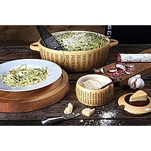 BOSKA, Large Cheese Bowl w/Spoon, Beige/Brown, 2 Piece