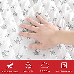 Mini Crib Mattress Pad, Premium Memory Foam Mini Crib Mattress Pad 38" x 24" with Soft Removable Cover, Fits for Dream On Me, Davinci & Delta Children Mini Crib