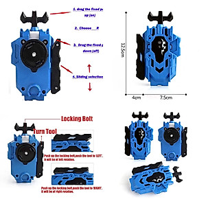 Bey Battle Evolution Blade Turbo God B-203 Helios Hyperion Ultimate Fusion DX Set Booster Superking Starter String Launcher Grip Batting Top Games & Accessories Burst Gaming Tops Spinning Toy (B-203)