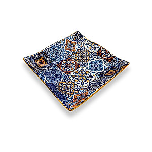 Portuguese Pottery Alcobaça Ceramic Small Serving Dish Yellow - Set of 2