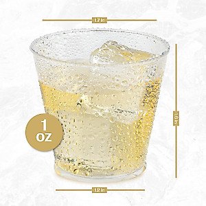 PARTY BARGAINS 500 Disposable 1oz Shot Glasses, Crystal Clear Hard Plastic Tumblers, Whiskey, Jell-O, Shots, Tasting, Sauce, Dips, Samples (30ML) shot cups