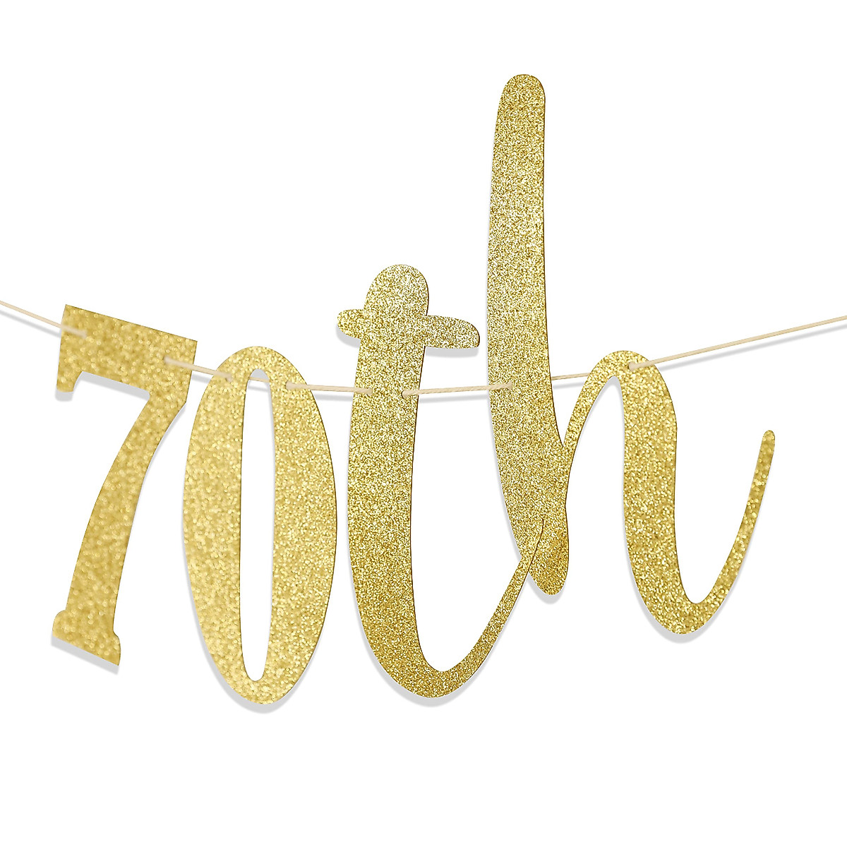 Happy 70th Birthday Banner - 70th Birthday Banner,70 Banner Gold,70th Anniversary Banner Gold,70th Birthday Banner for Women/men,happy 70th Birthday Banner Party Decorations