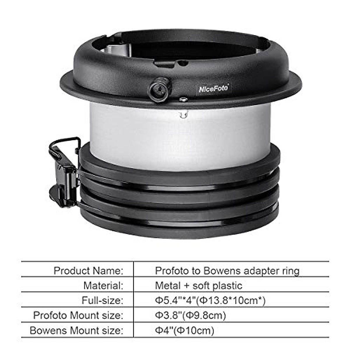 Fomito Photo Studio Profoto Speedring to Bowens Mount Converter Monolight Interchangeable Adapter Ring