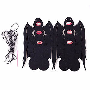 VAVAYAO Halloween Bachelorette Party Vampire Banners,Halloween Themed, Witch Banner Decorations, Enchanting Brides Halloween Bachelorette Party Vampire Banners, Vampires with Wings and Fangs.