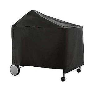 SunPatio Outdoor Waterproof Grill Cover Compatible for Weber 22 Inch Performer Premium Deluxe, RecTeq, Char-Griller Grills, Compared to Weber 7152, Heavy Duty Weather Resistant Charcoal BBQ Cover
