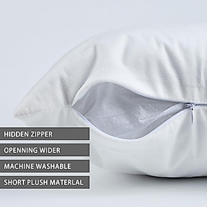 Snycler Black Pillow Cover Set of 2 Throw Pillow Case English Alphabet R 18x18 Inch Soft Throw Pillow Case Modern Cushion Cover Square Pillowcase Decoration for Sofa Bed Chair Car