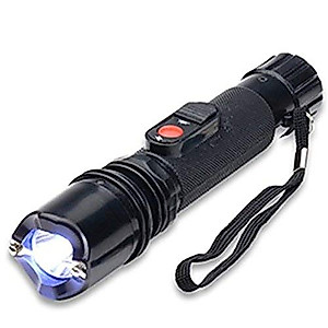 POLICE Stun Gun 305 Rechargeable with LED Flashlight Black