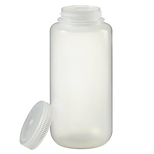 United Scientific® Unistore™ 33310EA - Sample Containers with Lids - Laboratory Grade Polypropylene Wide Mouth Reagent Bottle - 32 Oz Bottles (1000ml) Multipurpose Plastic Bottles with Lids, 1 Each
