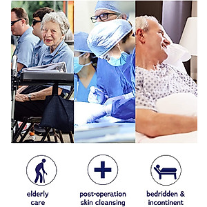 MedVance Fragranced Large and Durable Wash Mitts | Rinse Free Microwaveable Adult Bed Bath Durable Skin Cleansing Cloths | Wet Wash Gloves | Incontinence Wash Cloths | 3 Packs