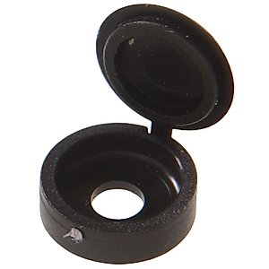 The Hillman Group 59047 Hinge Screw Cover Number 8/Number 10, Black , 15-Pack