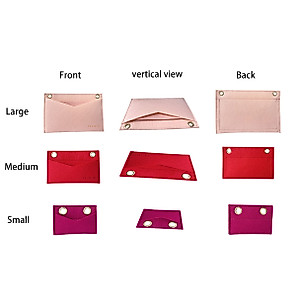 YESIKIMI 1 Set(3pcs) Felt Purse Organizer Insert with Chain Conversion Kit For Kirigami Pochette…