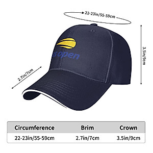 Us Open Tennis 2023 Sandwich Cap Unisex Classic Baseball Capunisex Adjustable Casquette Dad Hat Navy Blue