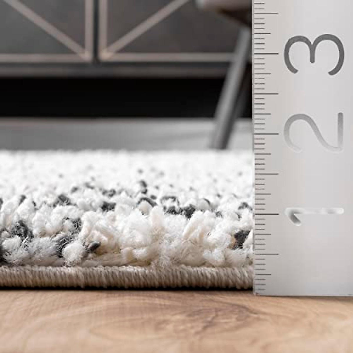 nuLOOM Amanda Moroccan Chevron Tassel Area Rug, 9x12, Off-white