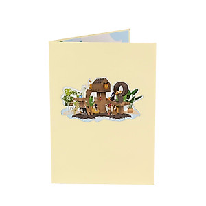 TRUANCE Pop Up Card Cats House Special Greeting Card For Mom Dad Daughter On Their Birthday With Blank Note