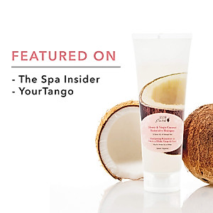 100% PURE Honey & Virgin Coconut Restorative Shampoo & Cleansing Detox Helps Restore Damaged Hair, Replenish Moisture & Body Healthy Hair Growth for Women & Men - Sulfate Free - 8 Fl Oz