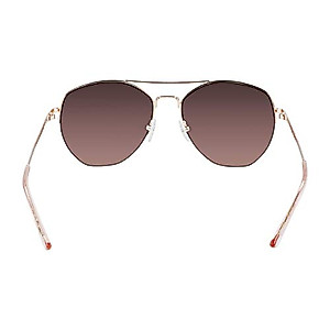 Calvin Klein Women's CK20121S Pilot Sunglasses, Rose Gold, 57/17/140