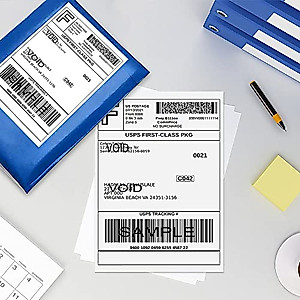 4x6 Thermal Labels, Muotich Direct Thermal Shipping Label 500 Labels, Perforated Postage Thermal Labels for MUNBYN, MFLABEL, Rollo, Zebra, NefLaca- Commercial Grade