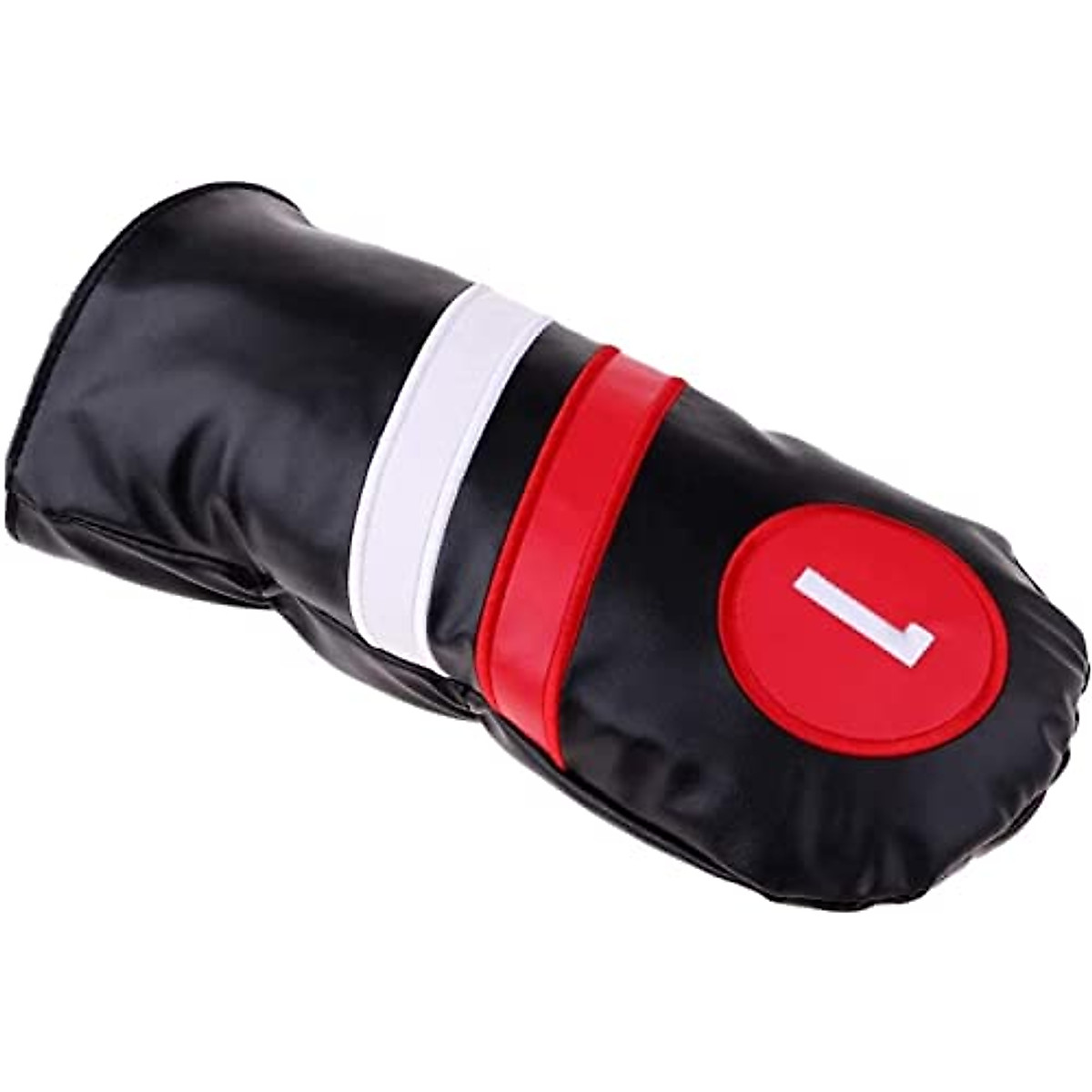 SGerste 1 or 3Pcs Golf Headcovers Set 1 3 5 Driver & Fairway Woods Head Covers with Elastic Closure Waterproof PU Leather Golfer Equipment Gift (Black Driver Cover)