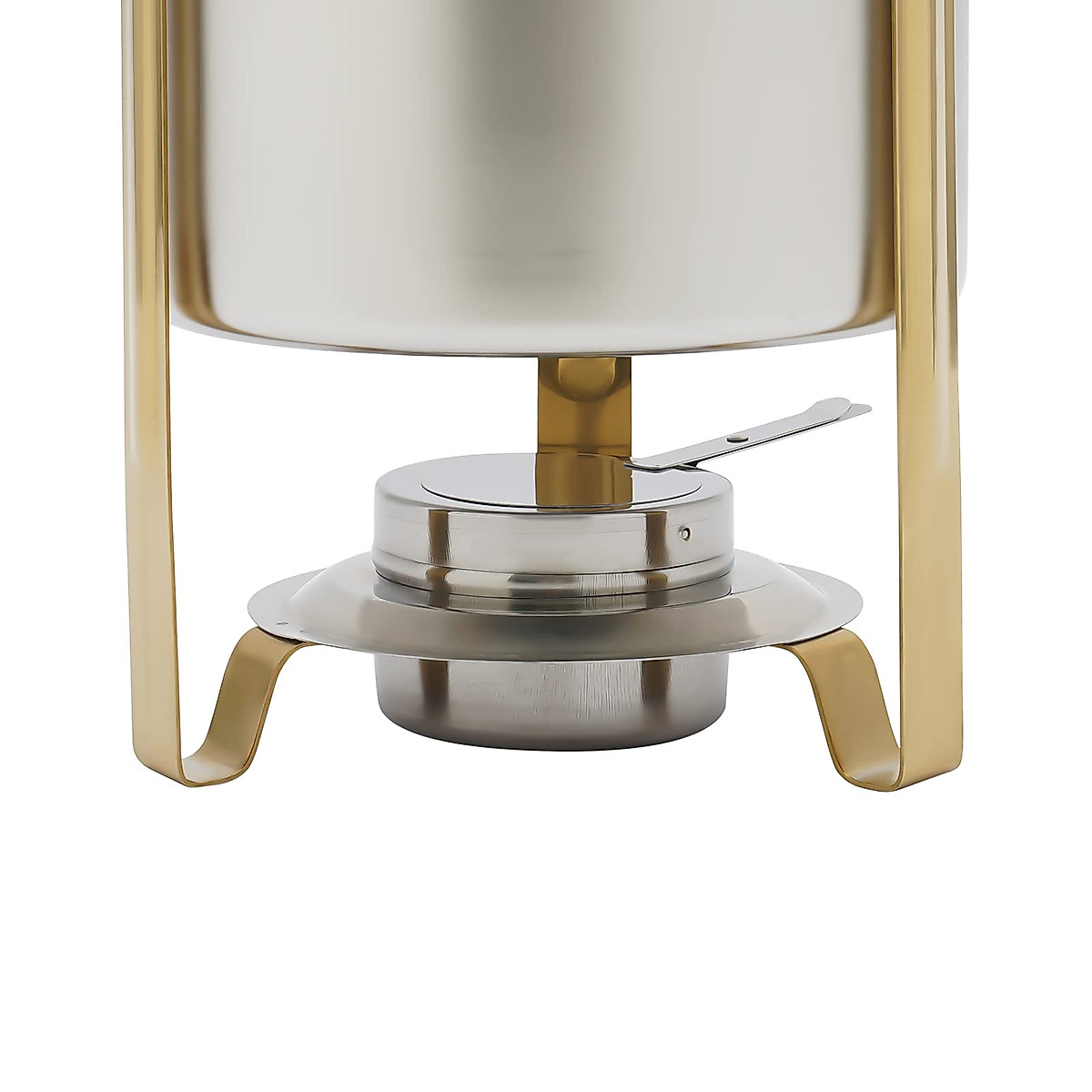 7L/7.4Qt Commercial Soup Kettle Warmer, Stainless Steel with Dish Buffet Server Food Warmer Chafing with Lid for Soup (Gold)