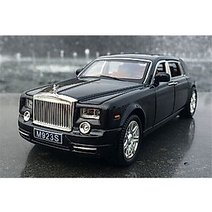Greshare Model car, 1:24 Rolls-Royce Phantom Diecast Sound & Light & Pull Back Model Toy Car Black New in Box