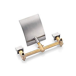 SUMERAIN Wall Mount Waterfall Tub Faucet 3 Hole Brushed Nickel Bathtub Faucet, Extra High Flow Rate