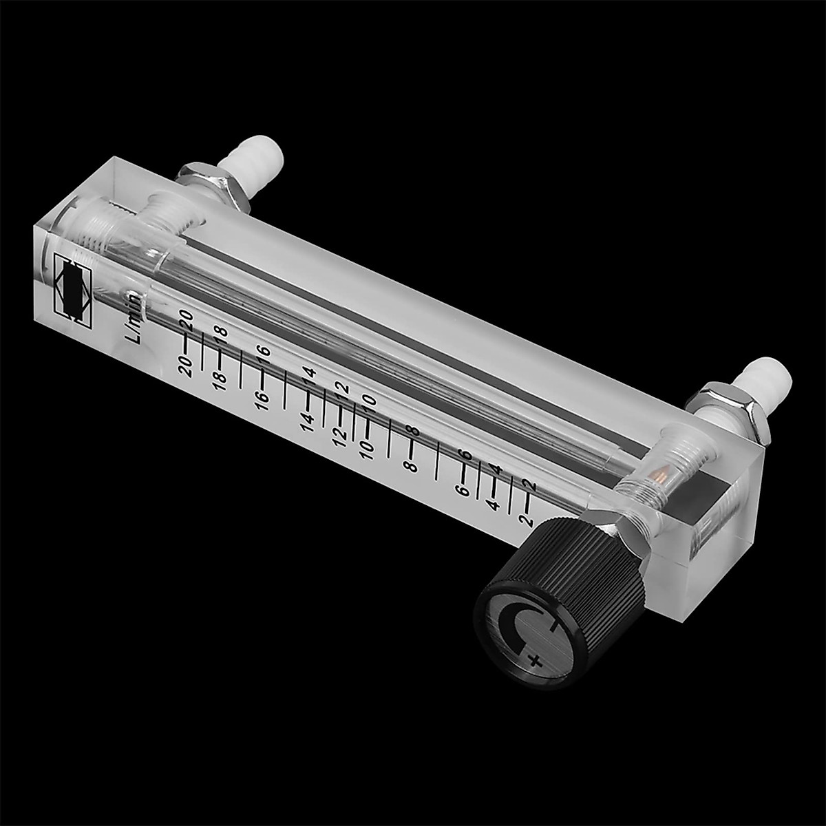 LZQ-7 Flowmeter 2-20LPM Meter Oxygen Air Flowmeter Gas Regulator Acylic Flowmeter with Control Valve for Oxygen Air Gas
