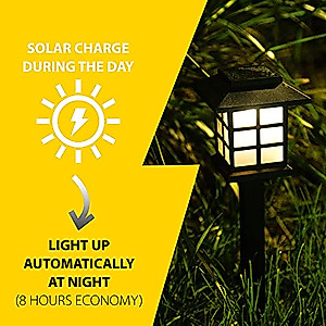 Zone Tech Outdoor Solar Powered Light – LED 12 Pack Bright Premium Quality Rain-Proof Walkway Path Patio Yard Lawn Garden LED Lamp (12 Pieces)