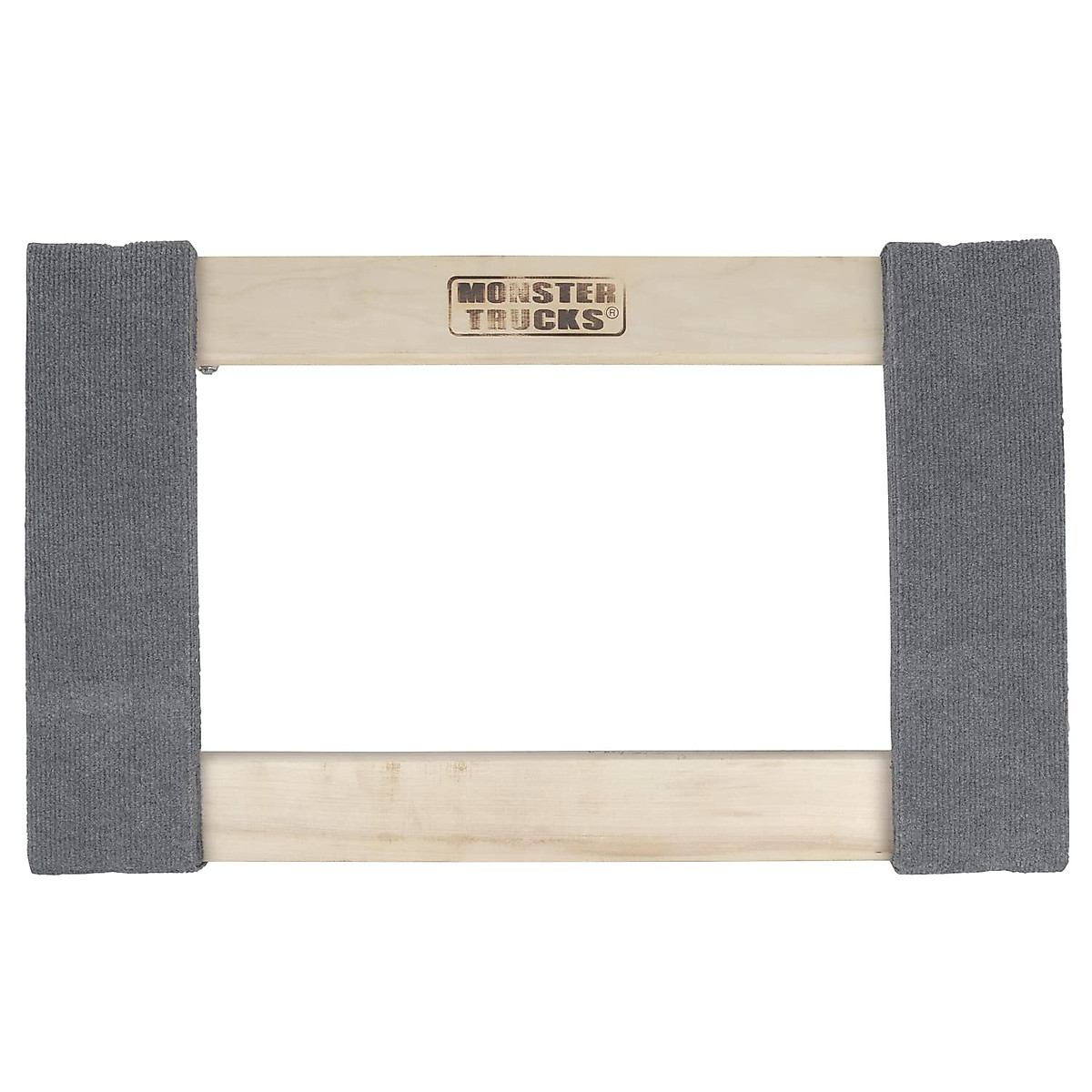 Monster Trucks 4-Wheel Piano Wooden Carpeted Dolly