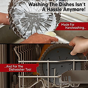 TITIX Silicone Air Fryer Liner (4-Piece Set) - Grey-Brown (XL - 9.5") - Dishwasher & Microwave Safe Silicone Bowl - Heat Resistant Reusable Oven & Air Fryer Liner