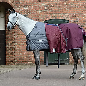 Weatherbeeta ComFiTec Plus Dynamic II Standard Neck Lite - Maroon/Grey/White - 75"