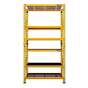 DEWALT 4-Foot Tall, 3 Shelf Steel Wire Deck Industrial Storage Rack, Adjustable for Custom Workshop/Garage Storage Solutions, Total Capacity: 4,500 lbs.