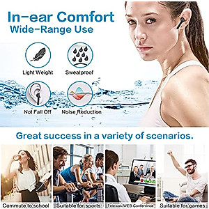 Wireless Earbuds,Wireless Headphones Bluetooth 5.0 Headphones in Ear,Headphones 3D HiFi Noise Cancellation ear buds Built-in Mic with Charging Case,Touch Control Earphones for iphone/Android/IOS