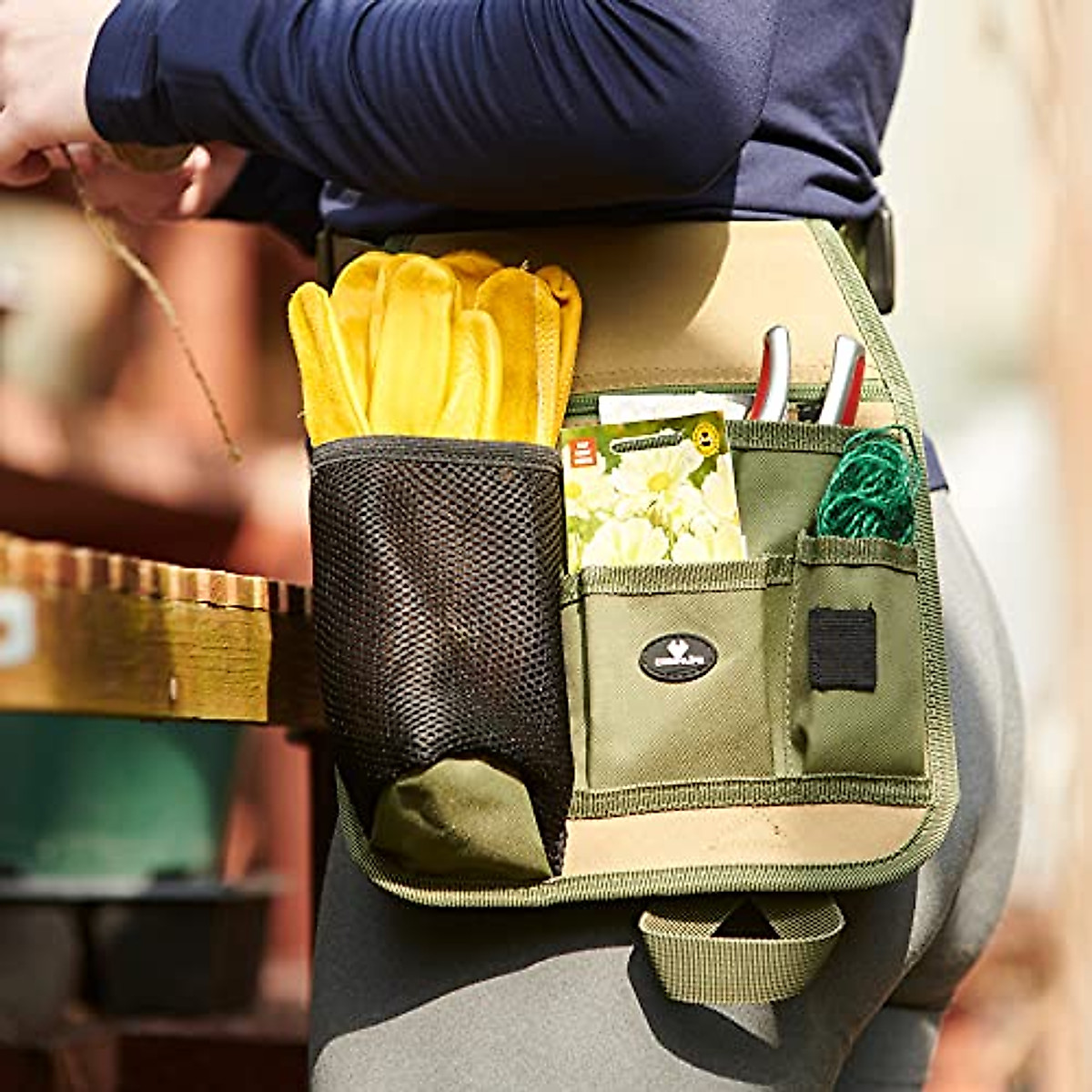 Handy Organizer Garden Tool Pouch - Unisex Utility Belt Apron for Gardening Gifts, Plumbing, Florists, Woodwork, DIY - with Multiple Pockets for Hand Tools & Adjustable Waist Belt Case4Life
