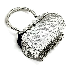 Girls/Women Small Size Handle Clutch Brass metal bag Ethnic clutch