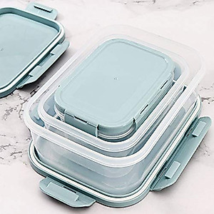 HoleviFO Food Storage Containers with Airtight Lids - Food Prep Containers Meal Prep - Lunch Containers with Lids - Meal Prep Containers -Microwave, Stackable (blue)