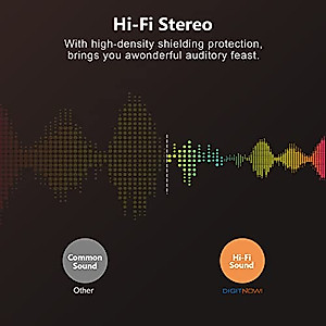 DIGITNOW 6.35mm (1/4 inch) Male to 3.5mm (1/8 inch) Female Stereo Audio Adapter Converter for Guitar Headphones Amp , Gold Plated 2-Pack