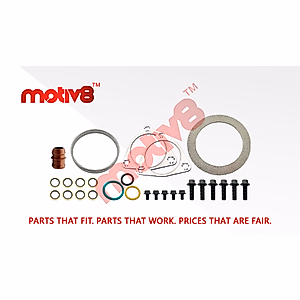 Motiv8 6.4L Powerstroke Turbo Mounting Seal Kit for Ford Super Duty 2008 2009 2010 F250 F350 F450 F550 6.4L V8 |Turbocharger Rebuild Install Kit | Replaces for 8C3Z9T514C SW8C3Z9T514C 1876540C92