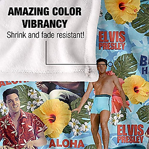 Elvis Presley Blue Hawaii Silky Touch Super Soft Throw Blanket 36" x 58"