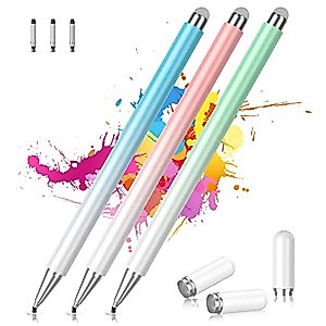 Stylus Pens for Touch Screens, 2 in 1 Magnetic Disc Stylus Pen with Magnetic Cap, Compatible with All Touch Screens