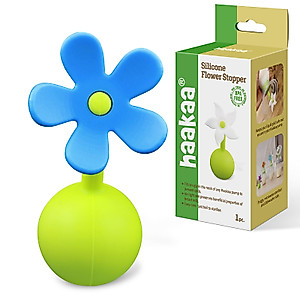 haakaa Flower Stopper Breastpump Stopper Manual Breast Pump Silicone Flower Stopper 100% Food Grade Silicone BPA PVC and Phthalate Free 1 pc, Blue