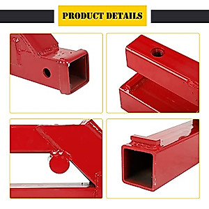Clamp On Trailer Hitch - 2" Tractor Ball Bucket Trailer Receiver Mount Adapter for Deere Bobcat