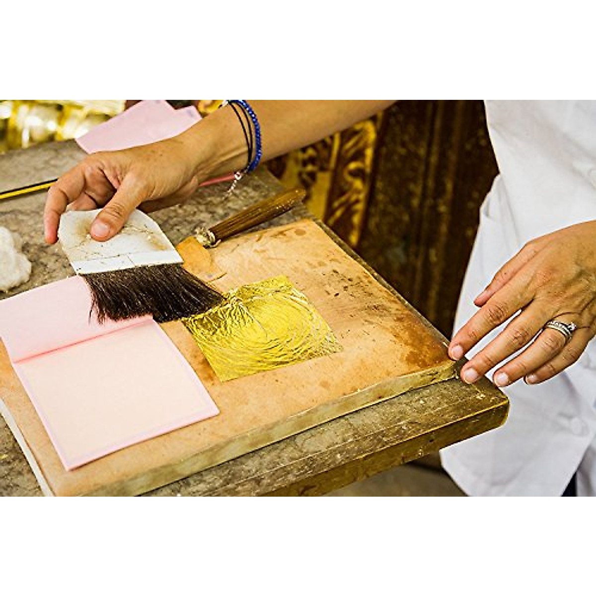 Genuine Gold Leaf Sheets 24k - by Barnabas Blattgold - 3.1 inches - 25 Sheets Booklet - Loose Leaf